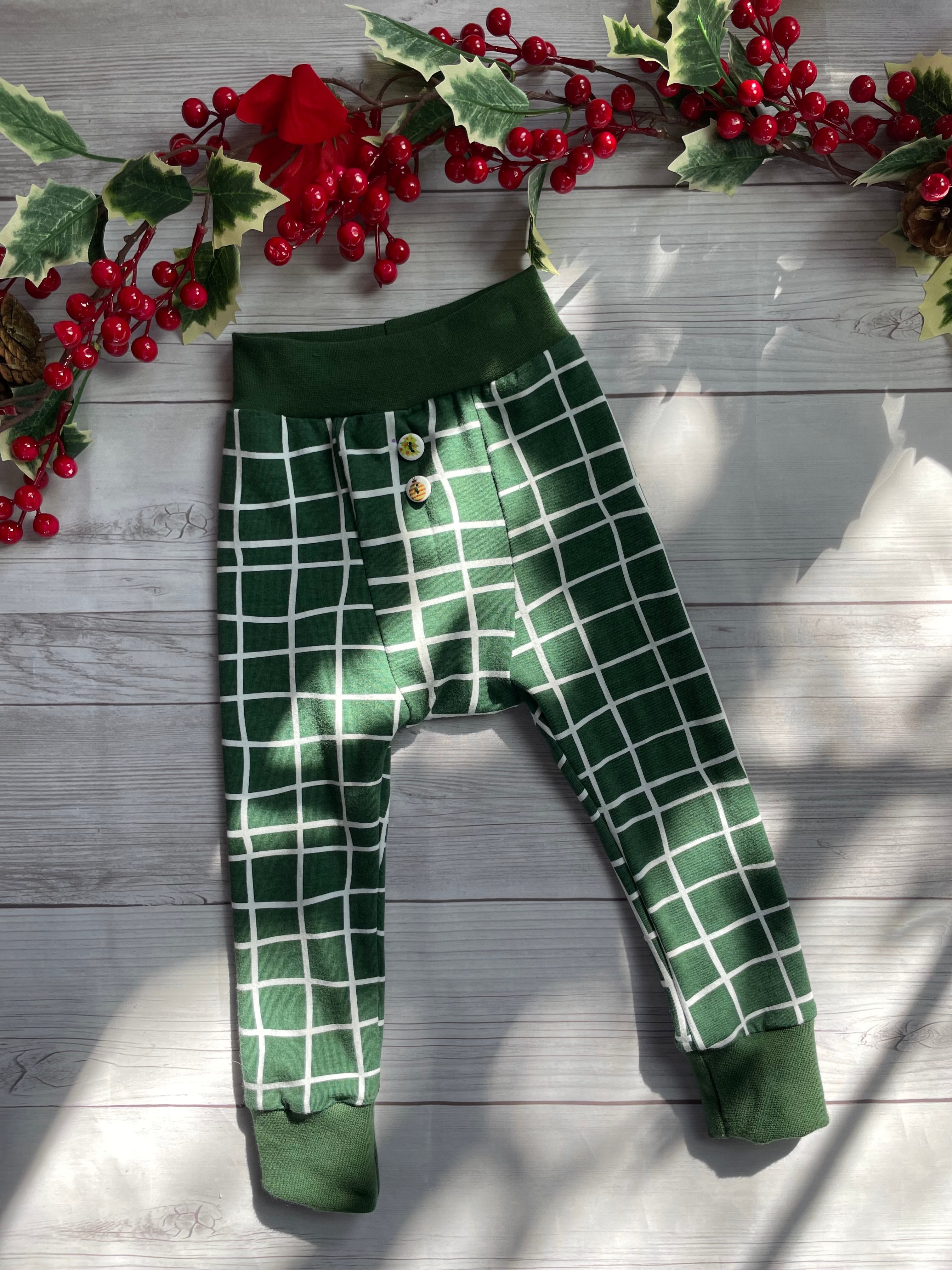 Organic Forest Green Grid Lounge Pants – Fitsy & Bitsy